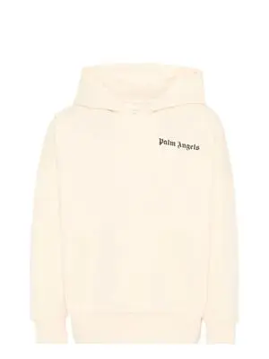 Palm Angels Printed Logo Hoodie - White