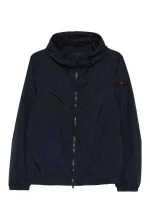 Peuterey Hooded Zip-up Logo Jacket - Navy