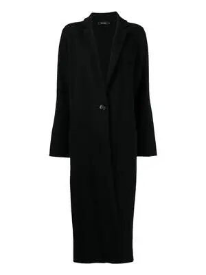 LISA YANG Cashmere Coat With Peak Lapels And Patch Pockets - Nero