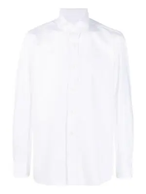 LUIGI BORRELLI Stylish Cotton Long Sleeve Shirt With Buttoned Cuffs - White