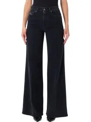 DIESEL® DIESEL Flared Wide-Leg Jeans Nero