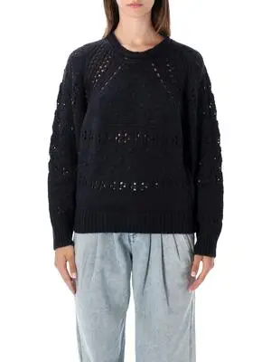 MARANT ETOILE Merino Cotton Blend Sweater - Black Midnight