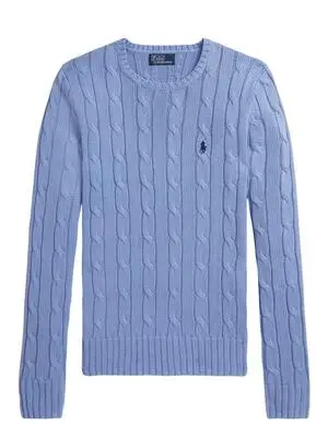 Ralph Lauren Cable-knit Crewneck Sweater - Light Blue