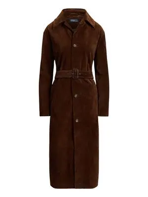 Ralph Lauren Belted Leather Trench Coat - Brown