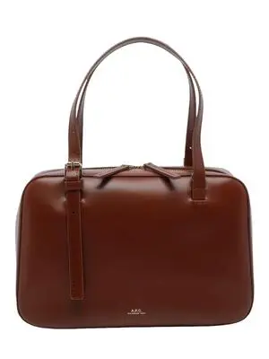 A.p.c. Mini Leather Crossbody Bag - Brown