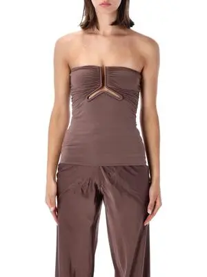 Rick Owens Draped Strapless Top - Grape