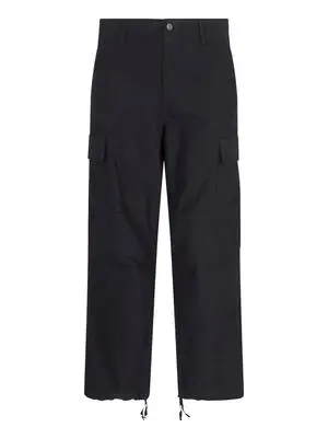 Carhartt Work In Progress Carpenter-style Cotton Trousers - Black