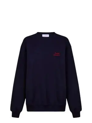 Giada Benincasa Cotton Crewneck Sweater - Navy