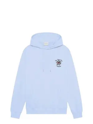Drole De Monsieur Light Floral Embroidered Hoodie - Navy