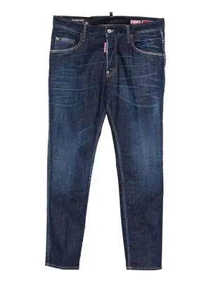 Dsquared2 Front Button Fastening Jeans With Belt Loops And Pockets - Navy