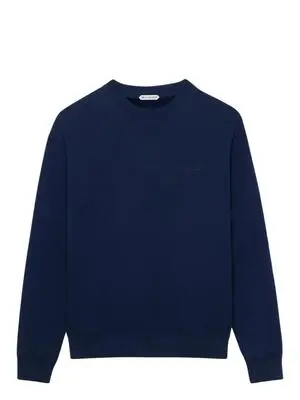 JW Anderson Embroidered Logo Crew Neck Long Sleeve Sweater - Navy