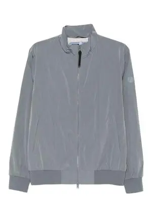 PEOPLE OF SHIBUYA Lightweight Zip-up Jacket With Stand Collar - Light Blue