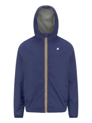 K-WAY Lightweight Hooded Zip-front Jacket - Navy
