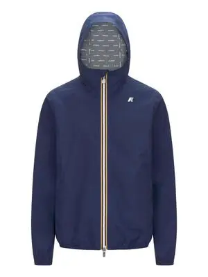 K-WAY Zip Fastening Long Sleeve Coat With Hood - Navy