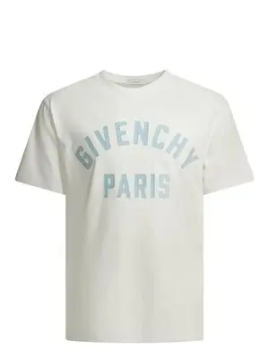 Givenchy Short Sleeve Crethestanesedew Neck T-shirt - White