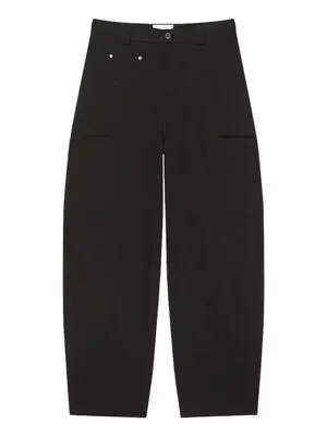 Givenchy Couture Seam Cotton Embroidered Trousers - Black