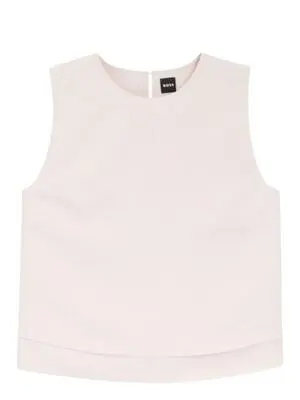 BOSS BLACK Sleeveless Round Neck Top - Pink