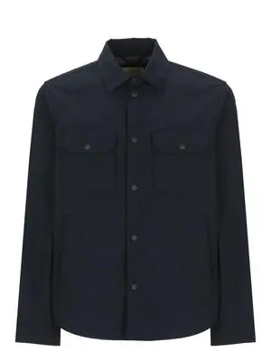 Woolrich Classic Wool Blend Shirt Jacket - Navy