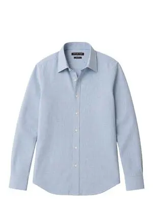 Michael Kors Linen Button-up Shirt Size - Navy