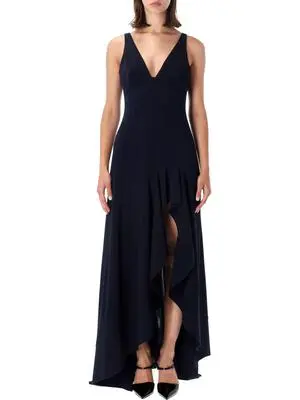 Stella McCartney V-neck Midi Dress - Ink