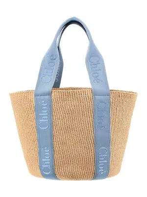 Chloé Woody Raffia Shoulder Bag - Multicolor