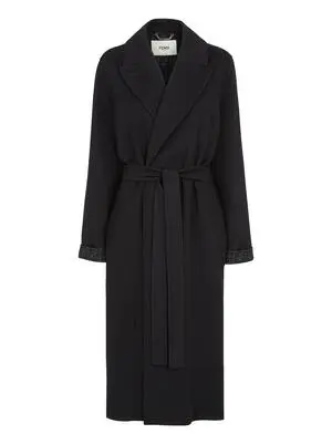 Fendi Double-sided Wool Midi Coat - Black