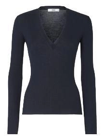 Fendi Long-sleeve Ribbed Wool V-neck Jumper - Blue