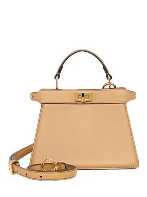 Fendi Peekaboo Iseeu Petite Nappa Leather Bag - Beige
