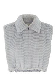 Fendi Cropped Mink Gilet - Grey
