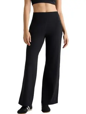 Quince Ultra-form High-rise Wide Leg Pants - Black