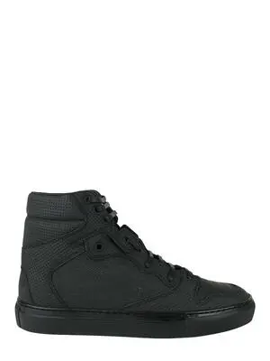 Balenciaga Perforated High Top Sneakers - Black