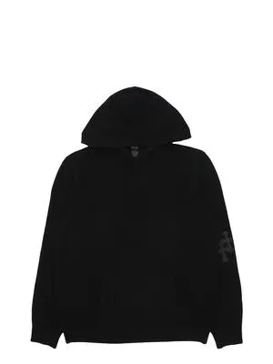 Chrome Hearts Waiting Room Cross Patch Cashmere Hoodie - Black