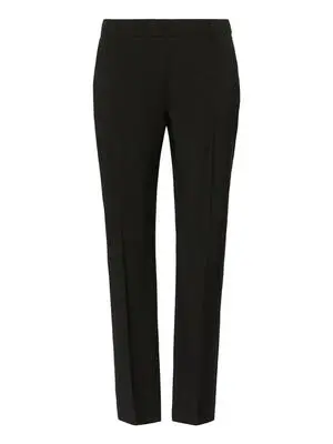 Max Mara Stretch Wool Cigarette Trousers - Black