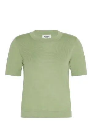 MAX MARA Max Mara Short-Sleeved Crewneck Sweater In Wool, Silk, And Cashmere