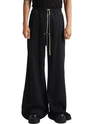 Rick Owens Bela Wide Leg Wool Pants - Black