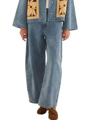 Farm Rio Richelieu Wide Leg Jeans - Denim