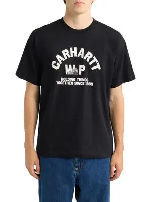 Carhartt Work In Progress Column Organic Cotton Graphic T-shirt - Black