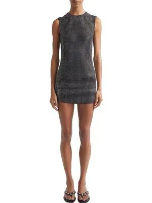 ALEXANDER WANG Alexander Wang Crystal Embellished Sleeveless Minidress