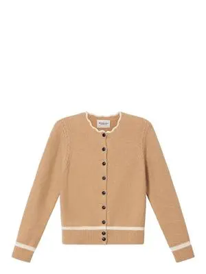 MARANT ETOILE Naia Baby Alpaca Cardigan - Camel