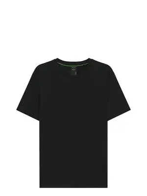 BOSS Porsche X Mercerized Cotton T-shirt With Glossy Logo - Black