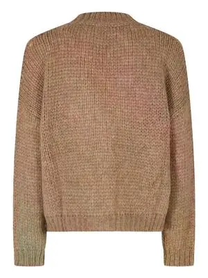 ROBERTO COLLINA Chunky Knit V-neck Cardigan - Brown