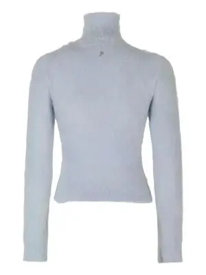 DONDUP Roll-neck Fuzzy-knit Sweater - Blue