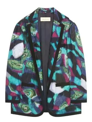 DRIES VAN NOTEN DRIES VAN NOTEN Oversized Moiré Blazer