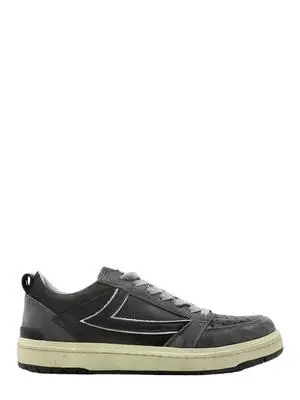 HTC LOS ANGELES Starlight Leather Sneakers - Black