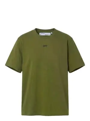 Off-White Arrows-patch Logo-print T-shirt - Green