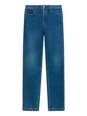 Marni Logo Patch Straight-leg Jeans - Blue