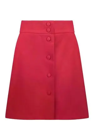 Red Valentino Button-front A-line Mini Skirt - Red