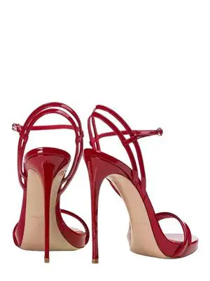 LE SILLA Gwen Patent Leather Sandals - Red