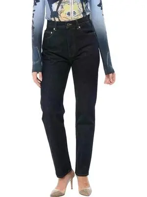Loulou De Saison Straight Leg Topstitched Jeans - Blue