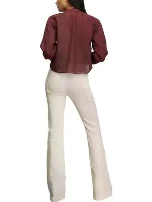 Veronica Beard Pintuck-pleated Tassel-tie Blouse - Red